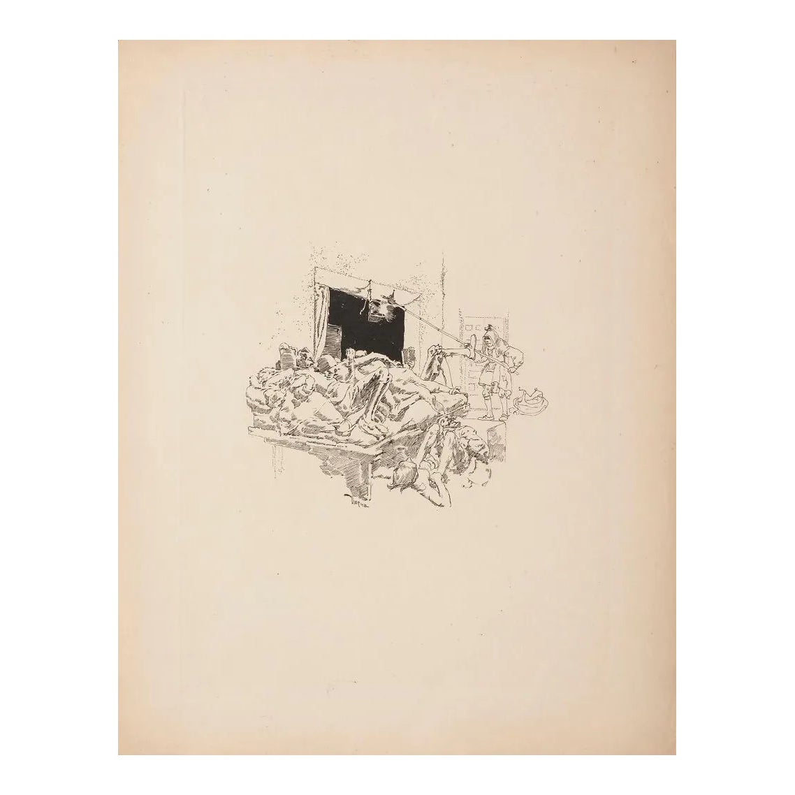 Daniel Vierge, Night's Tangle, Etching Print, Late 19th Century | Chairish