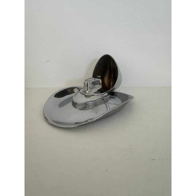 1980s Cowboy Hat Chrome Table Lighter | Chairish