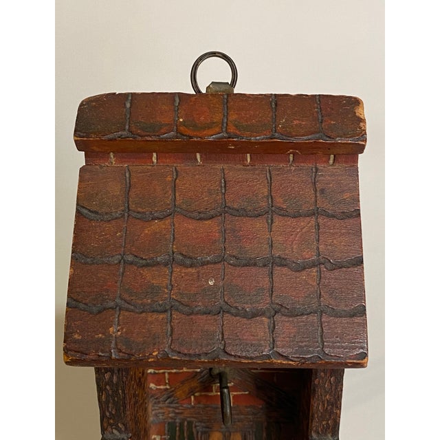 1910s Pyro Art Tudor Timber and Brick Key Hanger | Chairish