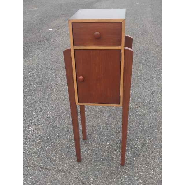 1970s Ethan Allen Wheat Forest Cranberry Storkie Cabinet | Chairish