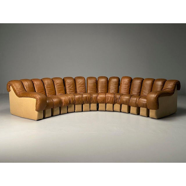 De Sede, Mid-Century Modern, Ds-600 Non Stop Sectional Sofa, Distressed ...
