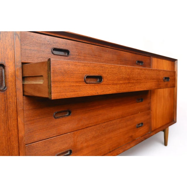 Arne Vodder Teak Tambour Credenza | Chairish
