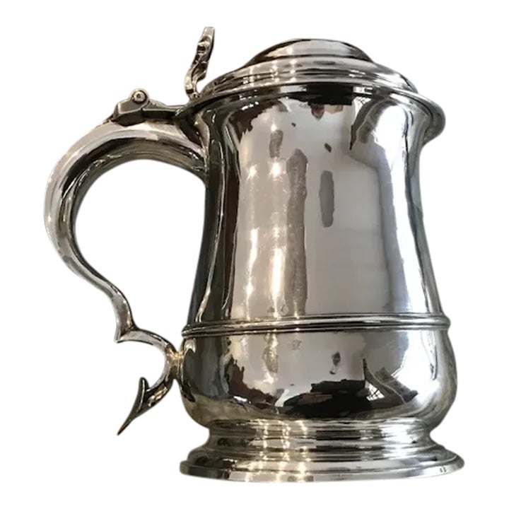 Early 18th Century English Sterling Silver Tankard | Chairish