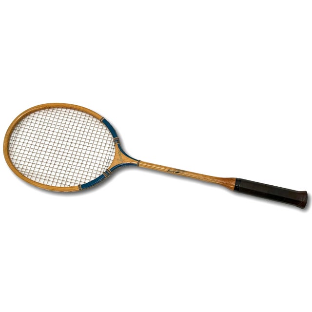 2 Vintage Mid 20th Century American Hand Made Laminated Wood Badminton ...