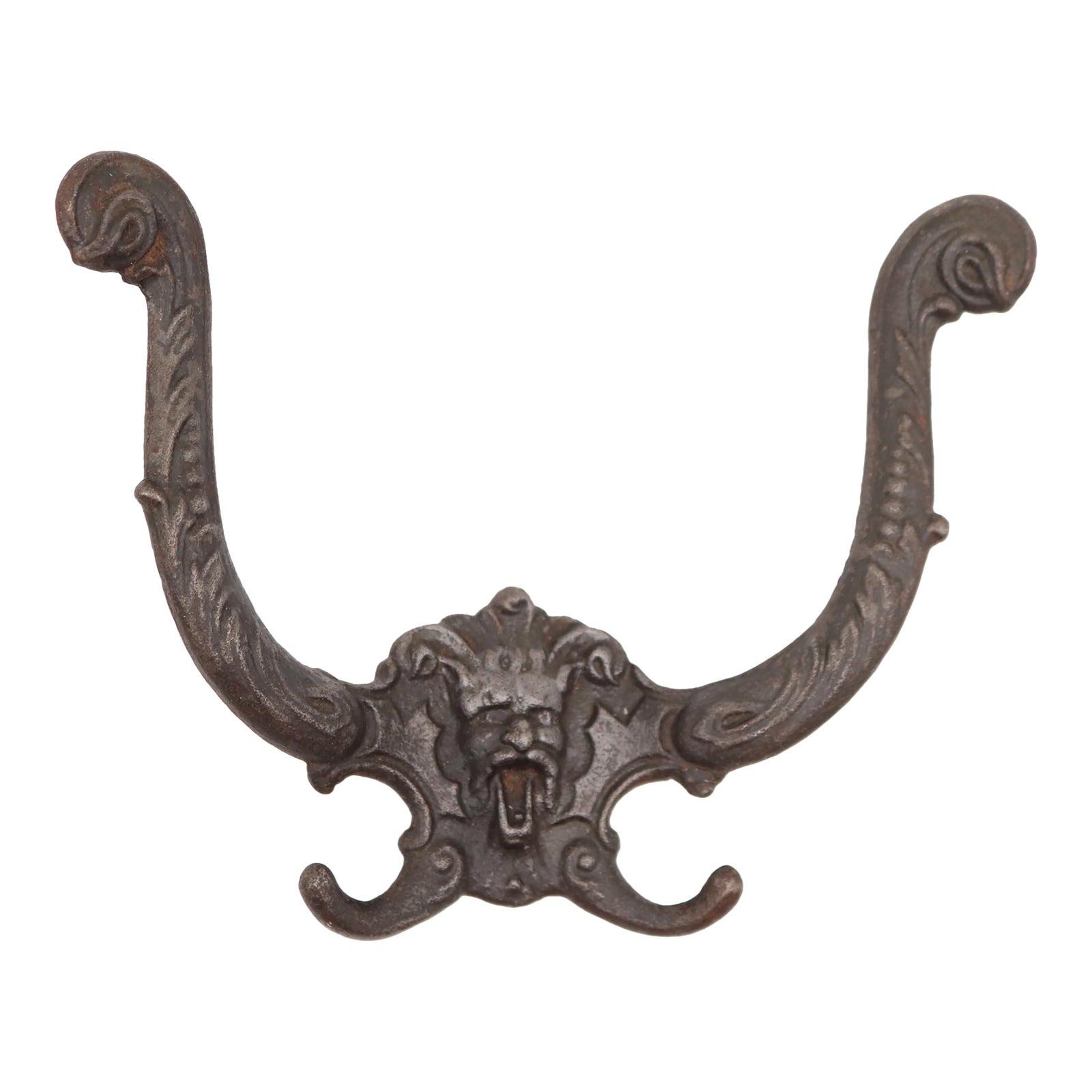 Antique Art Nouveau Figural Cast Iron Hall Tree Hook | Chairish