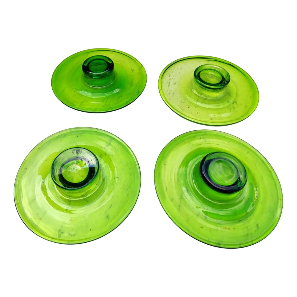 Handmade Glass Candleholders from Maria Vinka, 1990s, Set of 4 | Chairish