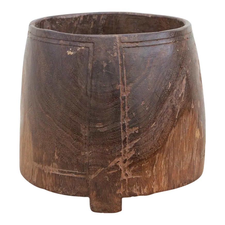 Okali Vintage Textured Naga Rice Bowl | Chairish