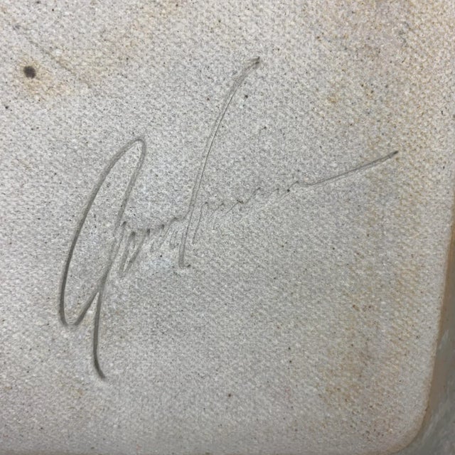 Vintage Handmade Square Pottery Plate | Chairish