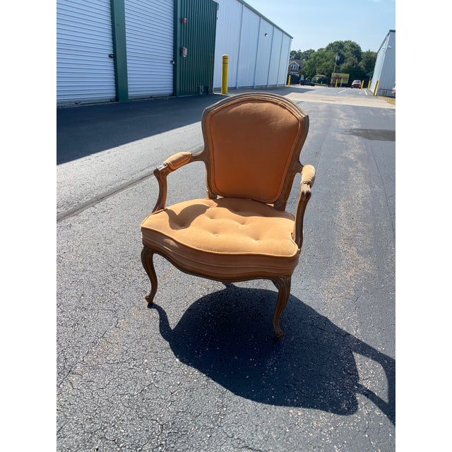Mid 20th Century Vintage French Louis XV Style Boudoir Chair | Chairish