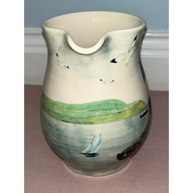 Vintage Lighthouse English Pitcher | Chairish