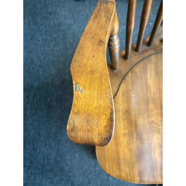 1930s Fiddleback Oak Desk Chair | Chairish