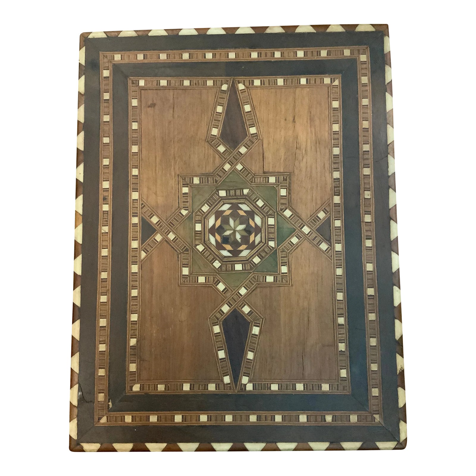 Mid 20th Century Chess Board With Hidden Box | Chairish