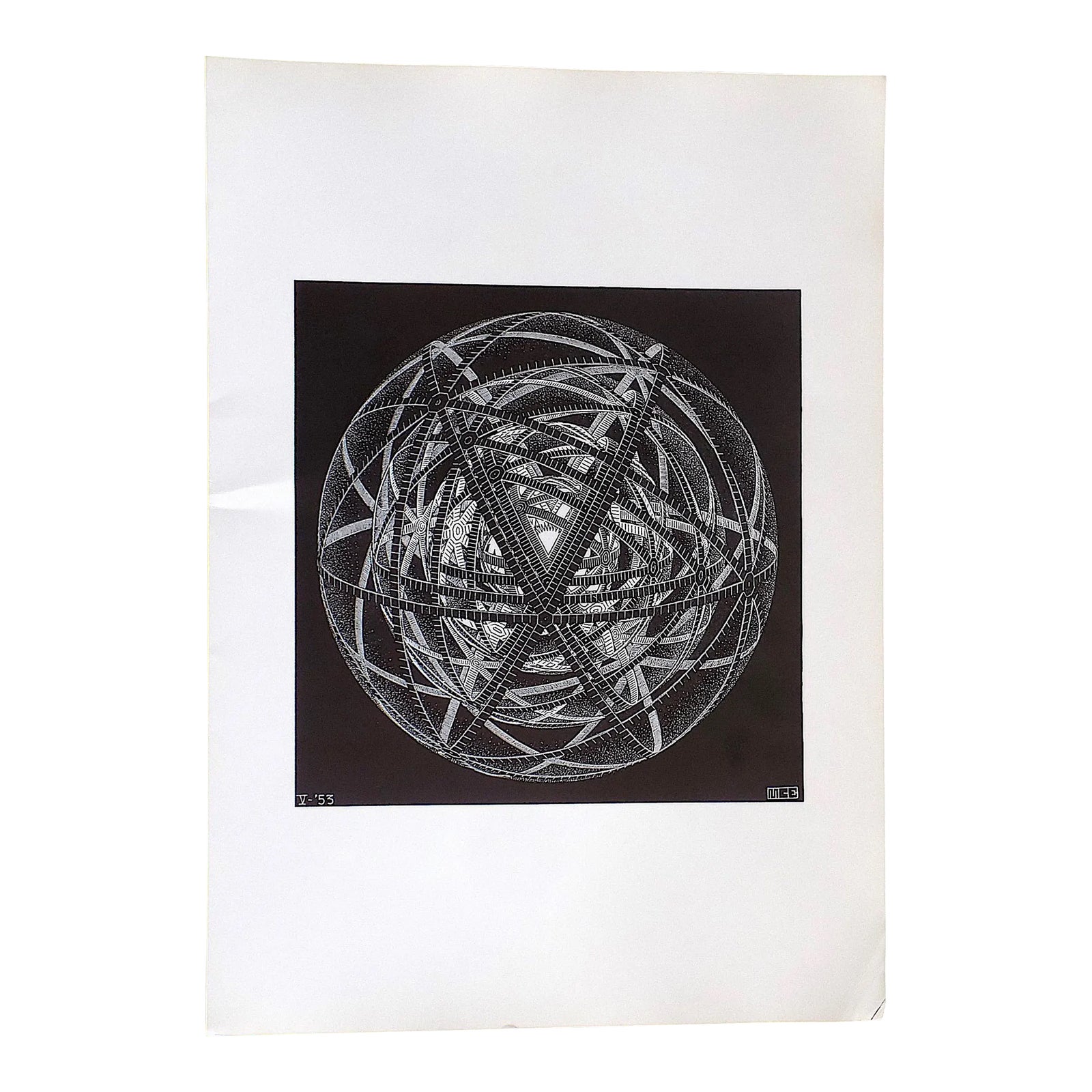 Vintage 20th Century Signed/Dated M. C. Escher Lithograph - "Concentric ...