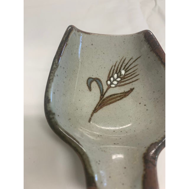 Vintage Ceramic Pottery Spoon Rest | Chairish