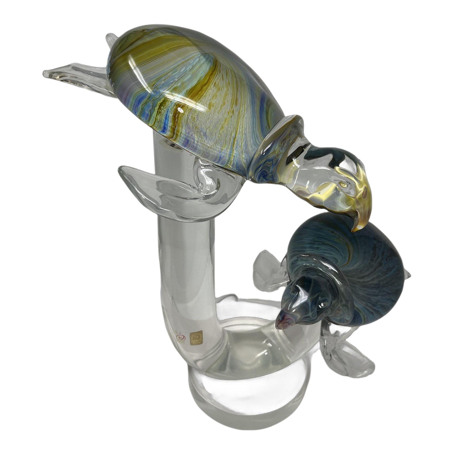 Murano Glass Turtles on a Stand | Chairish