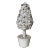 Vintage White Ceramic Italian Topiary | Chairish