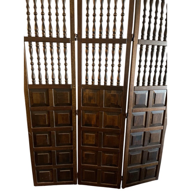 1970s Solid Wood Spindle Room Divider | Chairish
