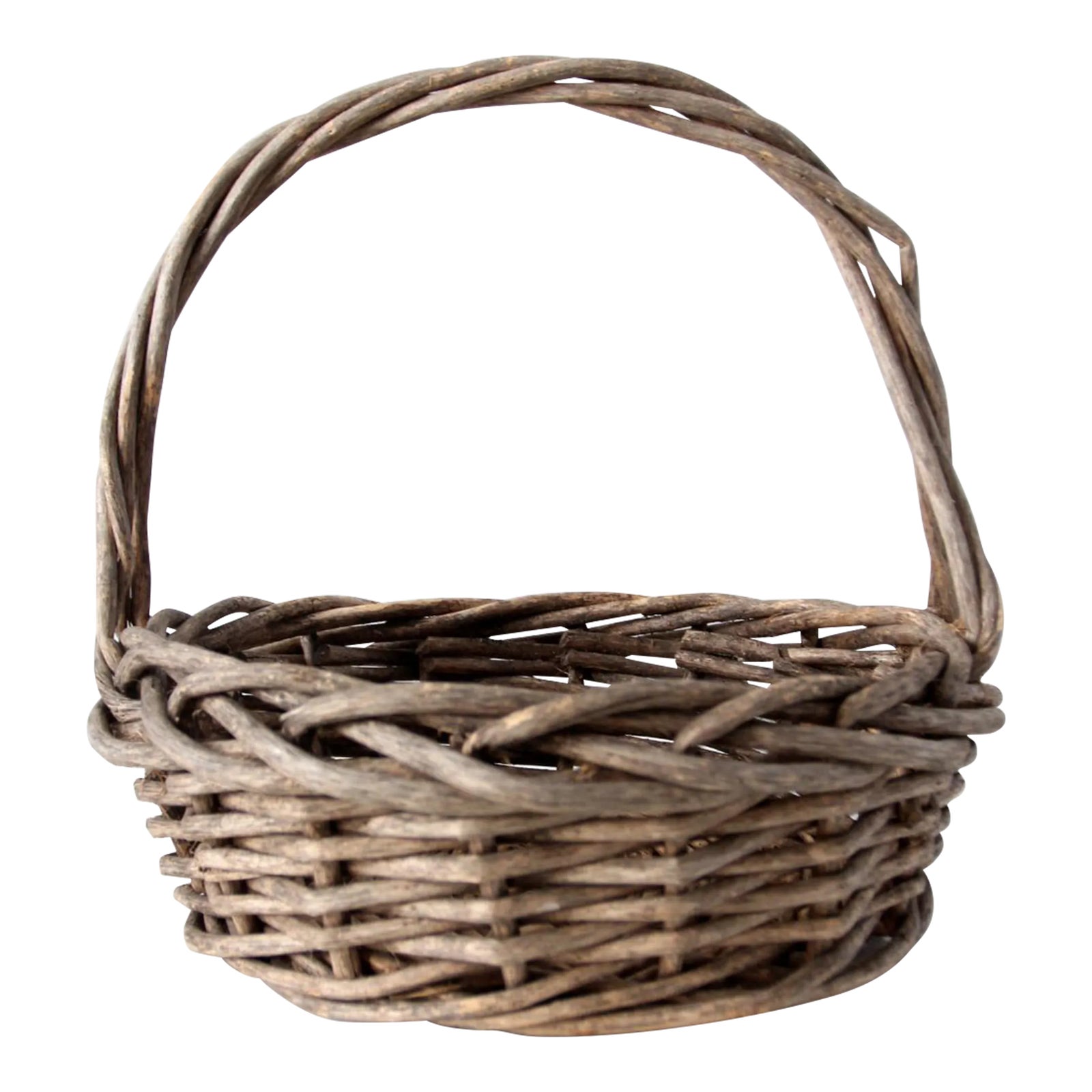 Vintage Rustic Twig Baslet | Chairish