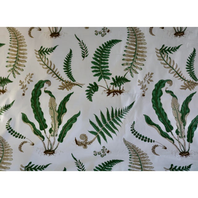 Scalamadre Elise De Wolf Design Chintz Ferns on White Fabric- 5 Yards ...