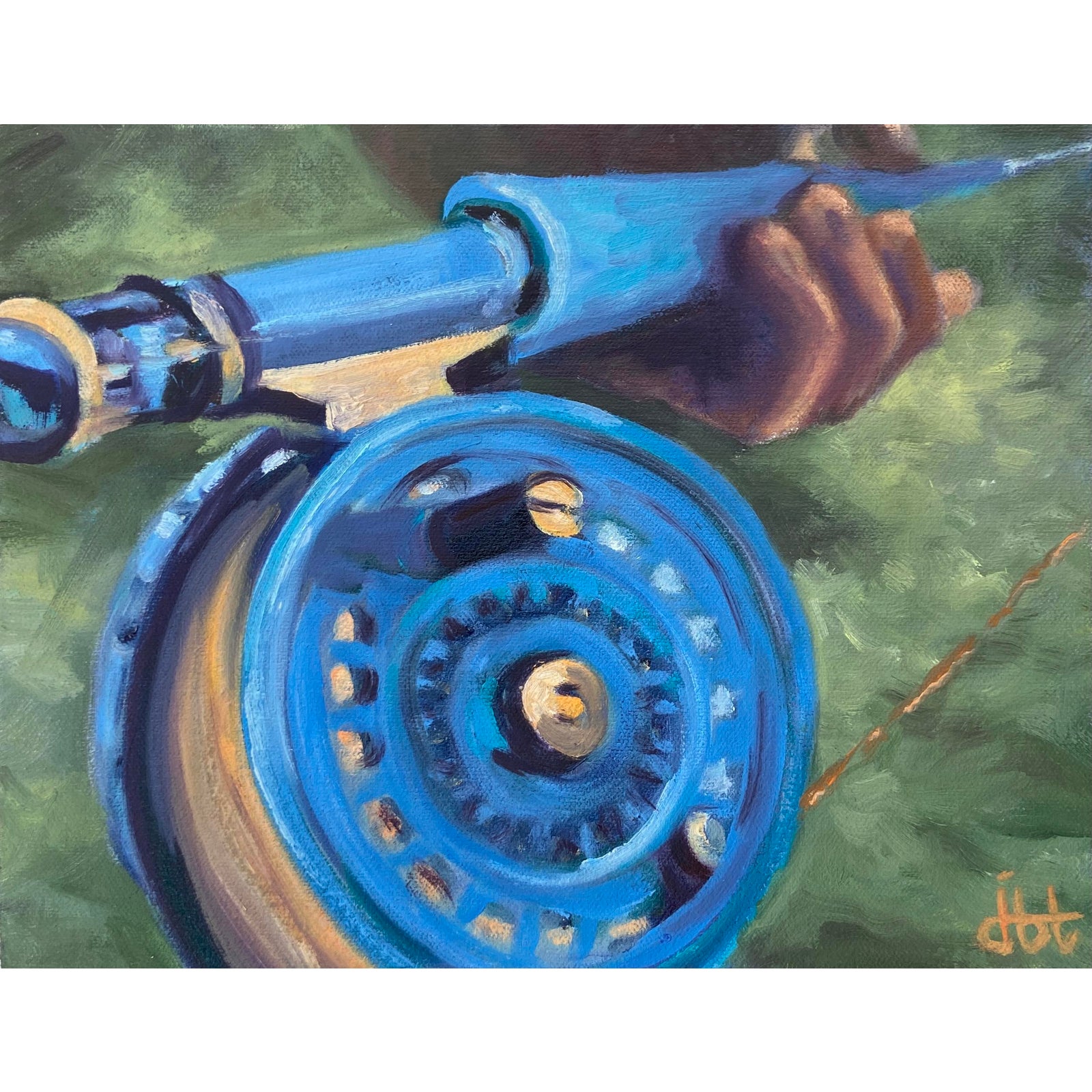 "Reel Cool Fly Rod" Original Still Life Oil Painting by Jenny Turner ...