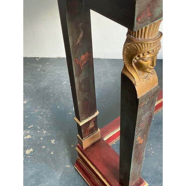 Vintage Regency Faux Finished Empire Console Table | Chairish