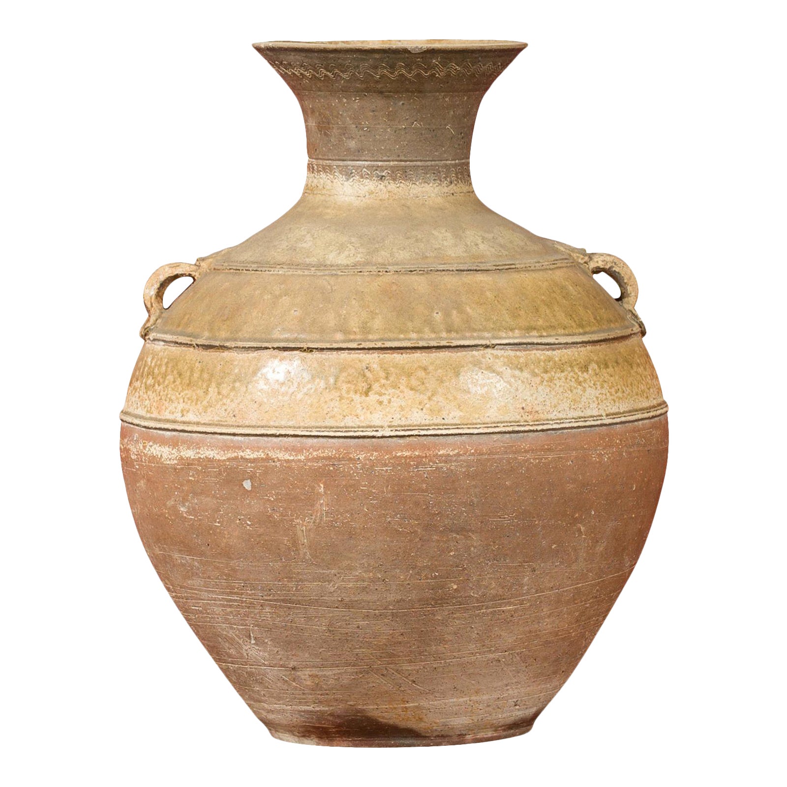 Chinese Han Dynasty Glazed Hu Vessel with Petite Handles, circa 202 BC ...