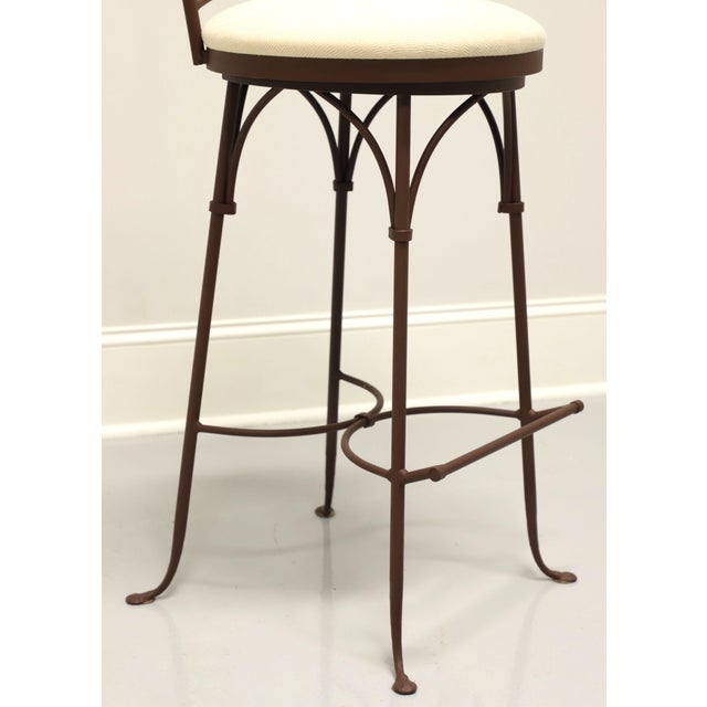 Charleston Forge Wrought Iron Shaker Arch Bar Height Swivel Stools ...
