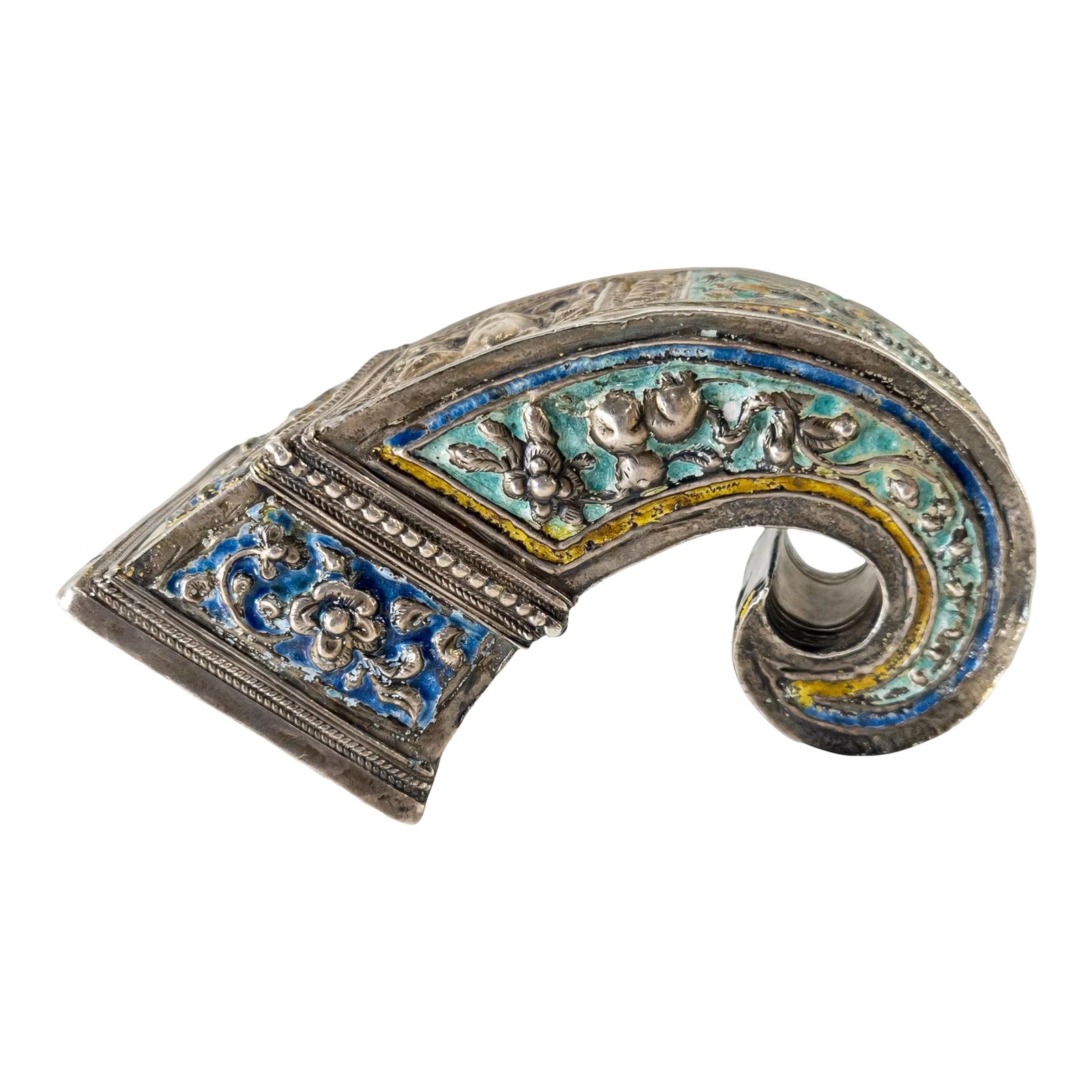 19th or 20th Century Chinese Silver Enameled Object | Chairish