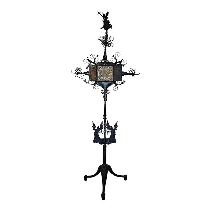 Rare Antique Medieval European Castle Gothic Forged Iron Altar ...