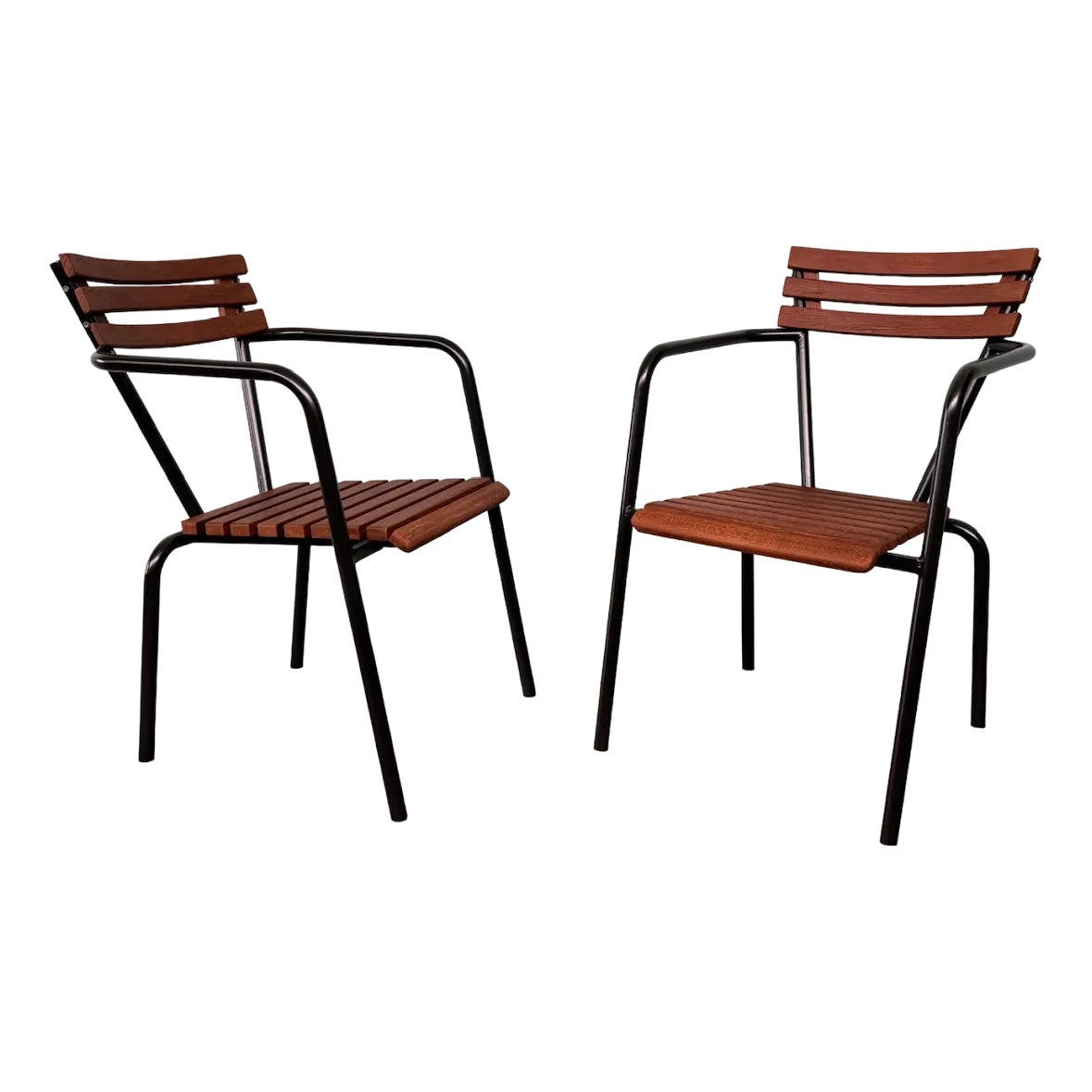 Vintage Italian Bar Bistro Chairs in Metal and Wood, 1950s, Set of 2 ...