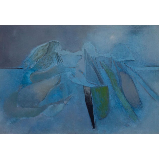 1951 Oil on Canvas Abstract Painting Signed by Irving Petlin | Chairish