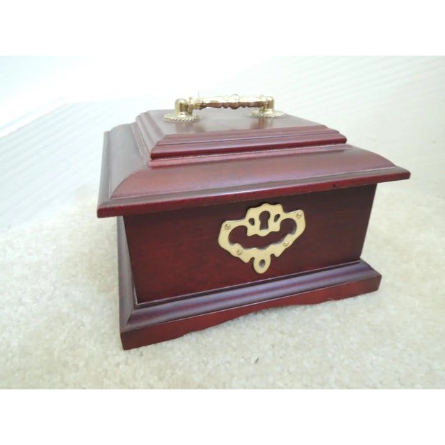 Mahogany Wood Jewelry Box | Chairish