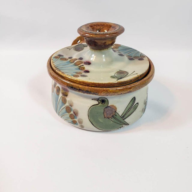 Vintage Ken Edwards Signed Tonala Mexico Stoneware Pottery Lidded Dish ...