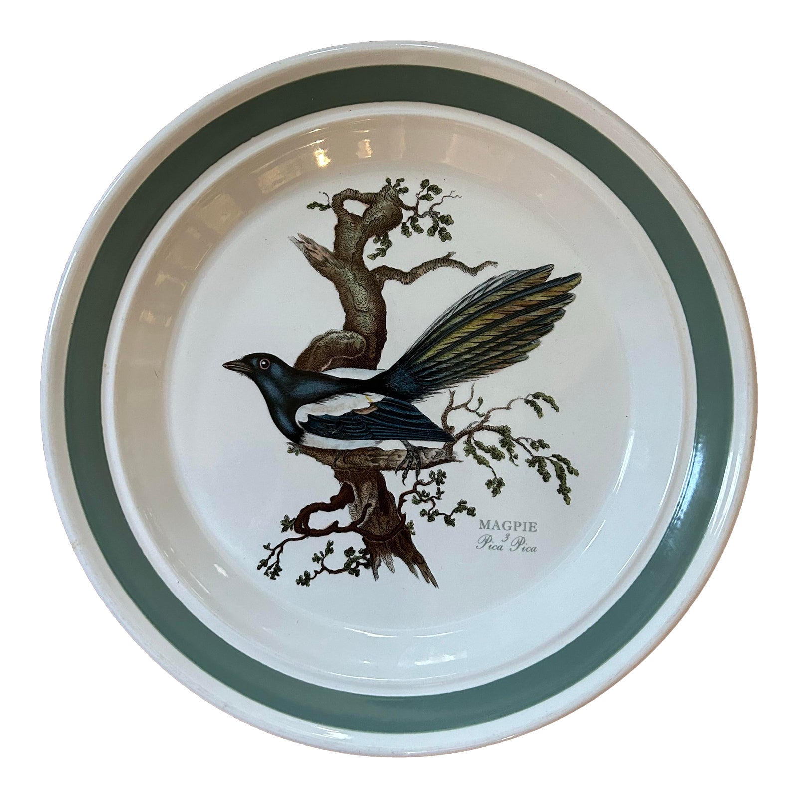 Late 20th Century Portmeirion Birds of Britain Magpie Dinner Plate ...