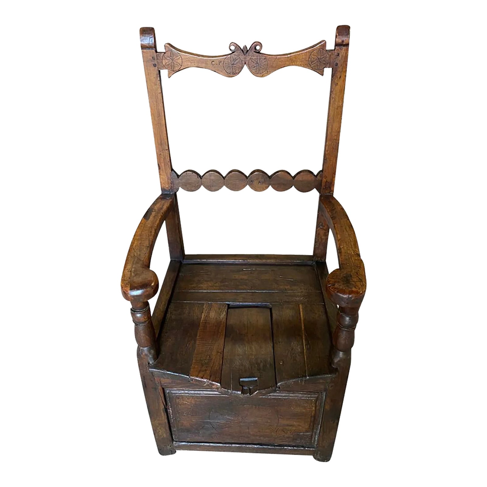 French 18th Century Saltbox Chair | Chairish