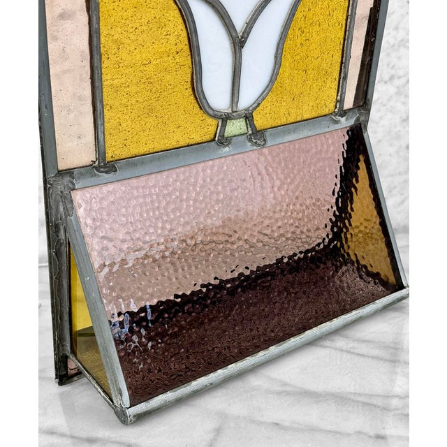 Antique Traditional Farmhouse Stained Glass Slide Opening Window ...