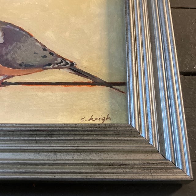 Contemporary Original Stephen Heigh “Dove on Wire” Painting Signed ...