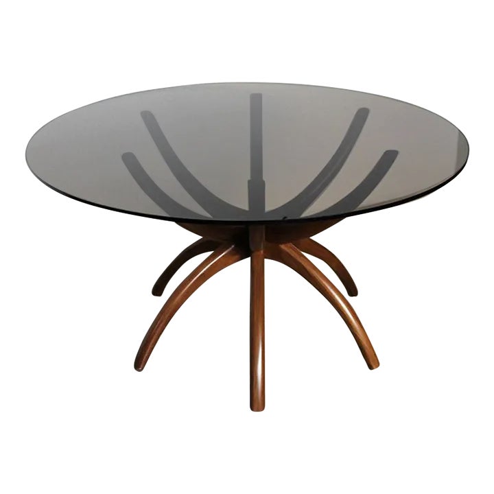 Jacks Round Dining Table With Glass Top | Chairish