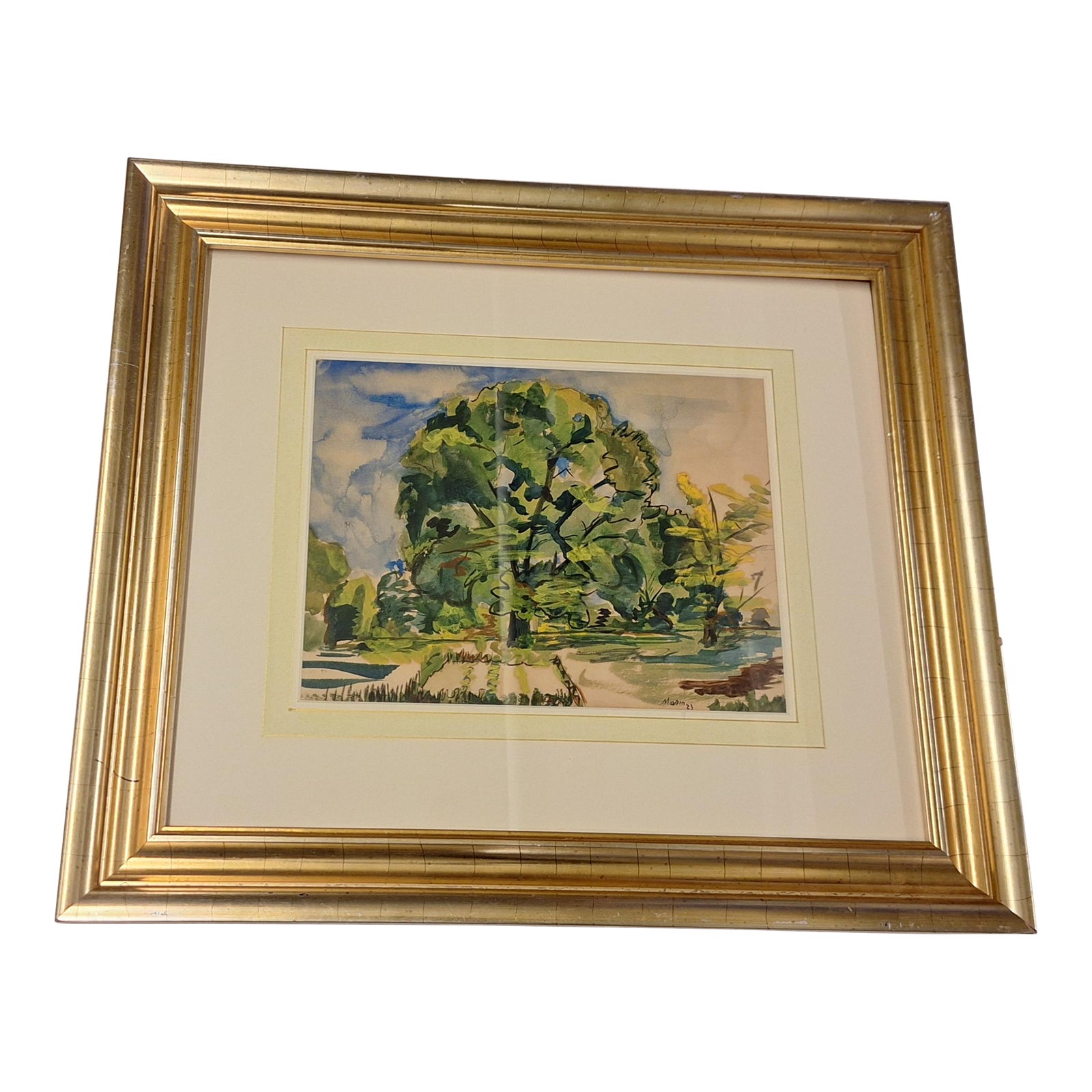 John Marin 1923 Watercolor Painting Still Life | Chairish