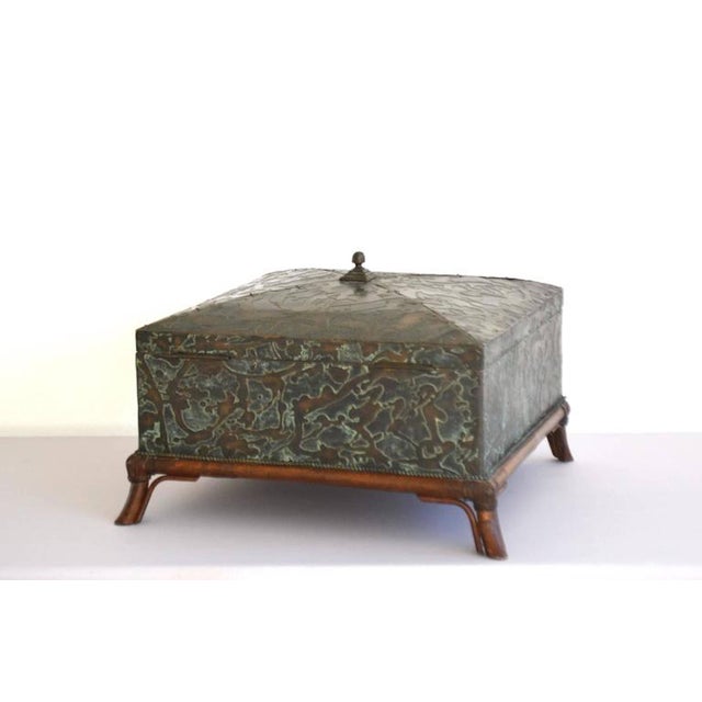 Postmodern Etched Brass Box | Chairish