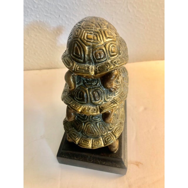 1970s Stack of Brass Turtles, Pyramid of Turtles | Chairish