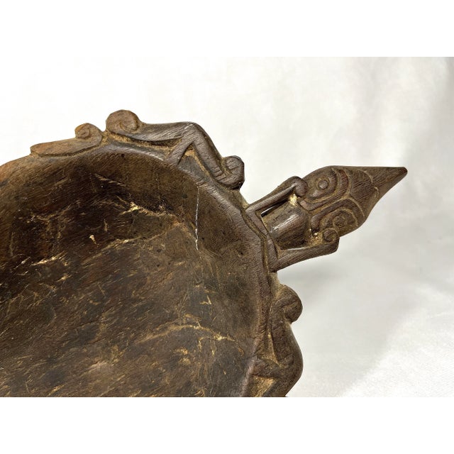 Primitive Tribal Ceremonial Hand Carved Wood Bowls / Dishes, a Pair ...