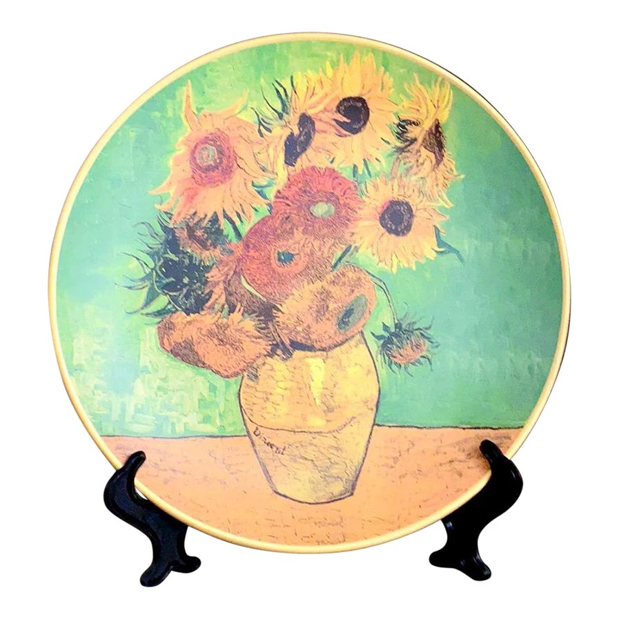 Van Gogh's "Sunflowers" Themed Art Decorative Plate | Chairish