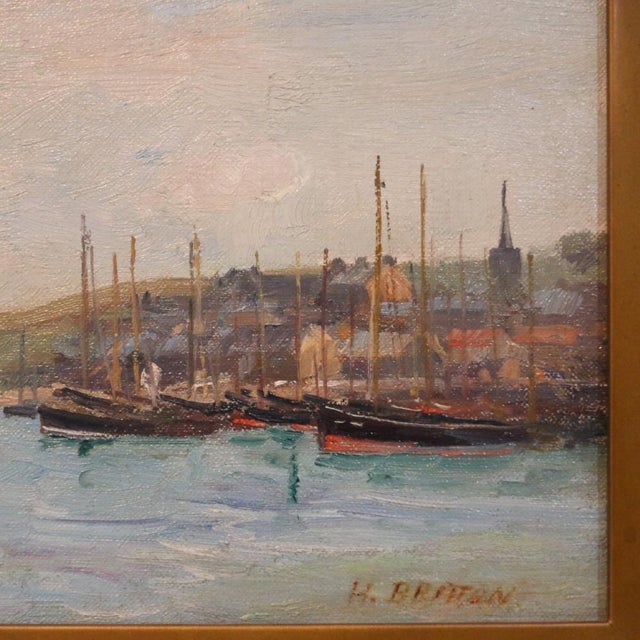 Harry Britton r.c.a. Seascape Oil Painting on Canvas, Framed | Chairish