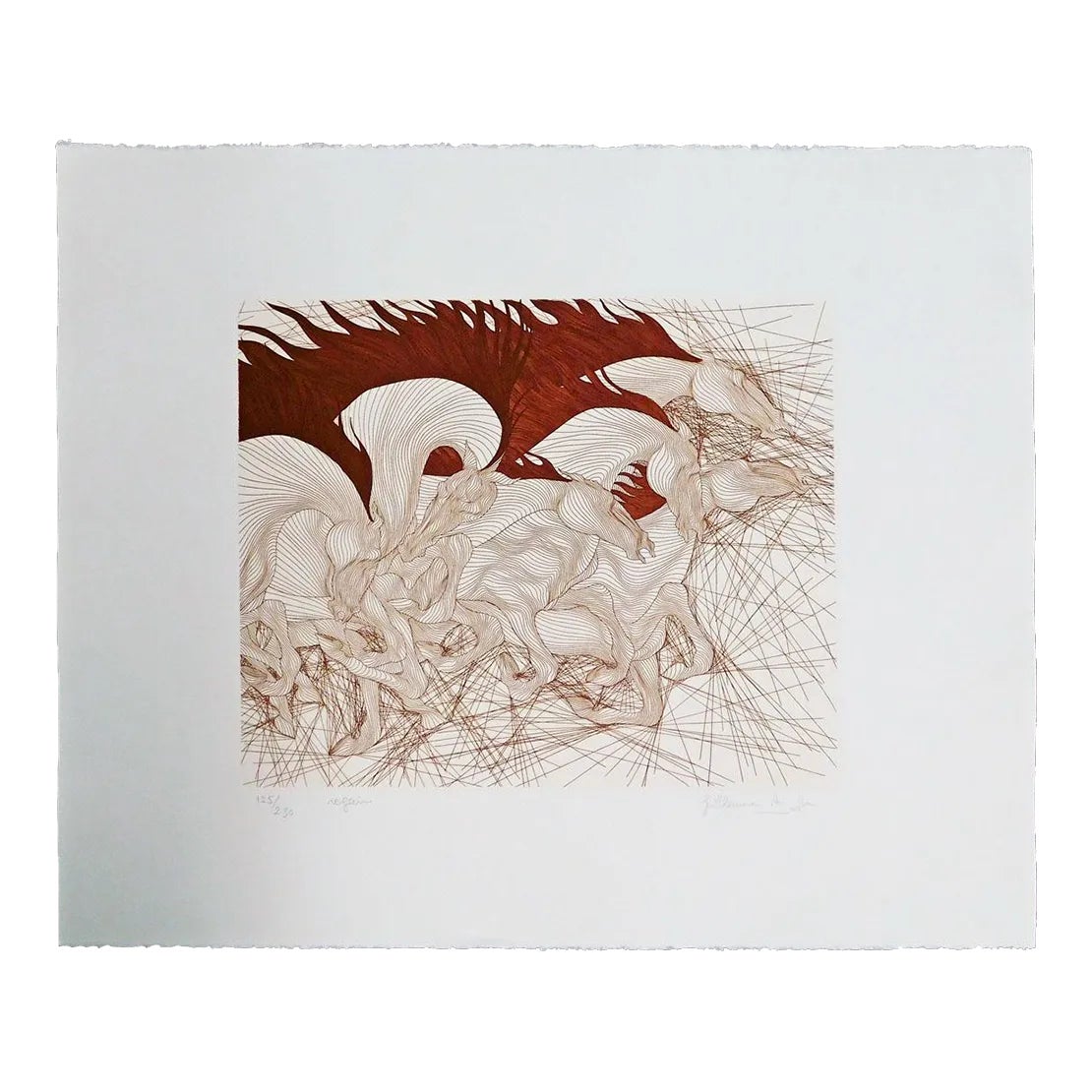 Guillaume Azoulay Regain 1984 Intaglio Art Limited Ed. Etching Horse ...