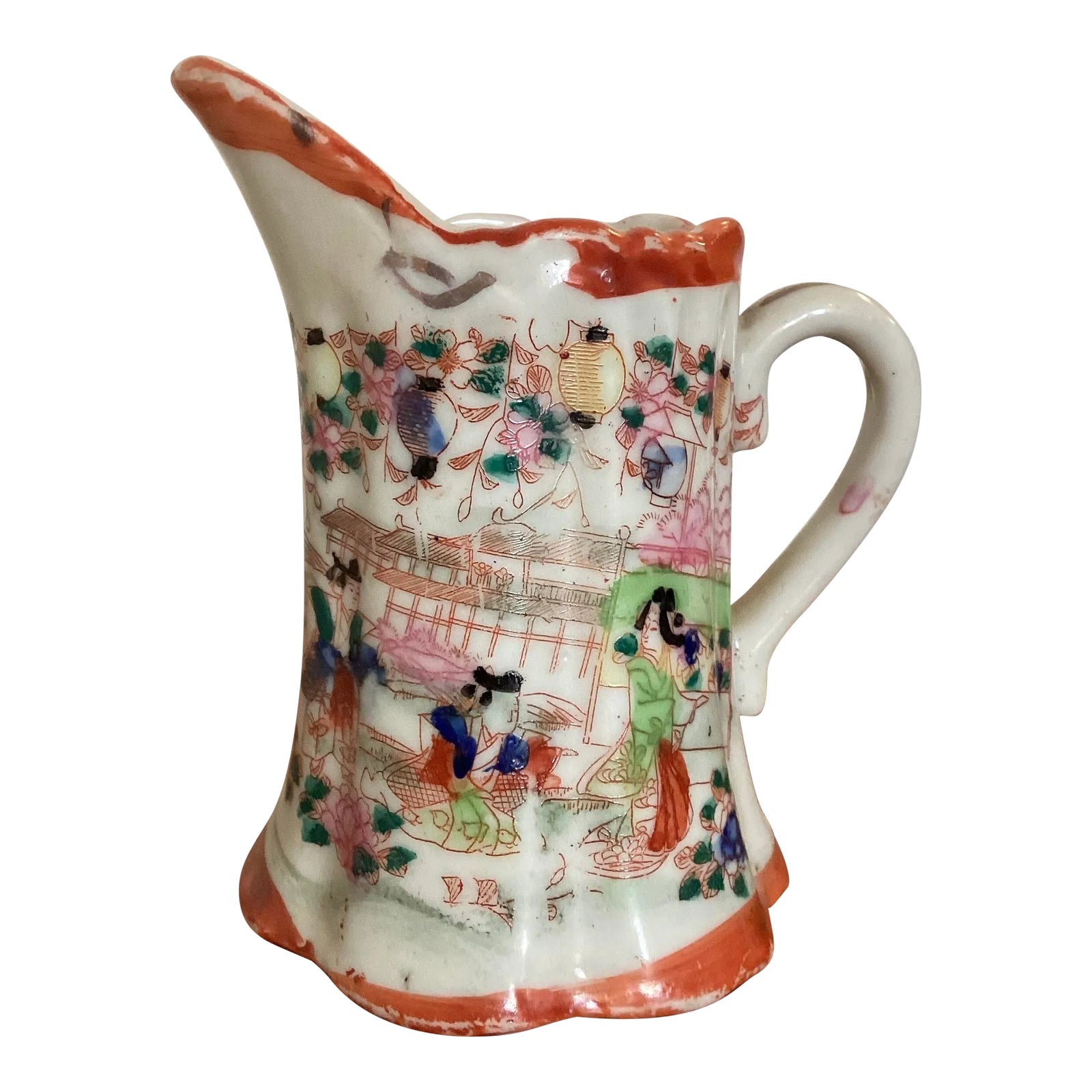 Early 20th Century Japanese Imari Porcelain Cream Pitcher W Figural ...
