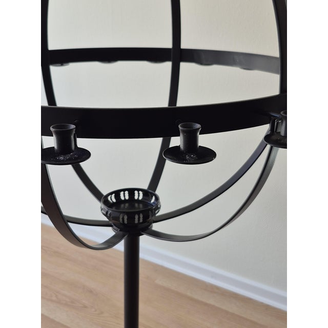 Large Danish Ecclesiastical Light Globe in Cast Iron | Chairish