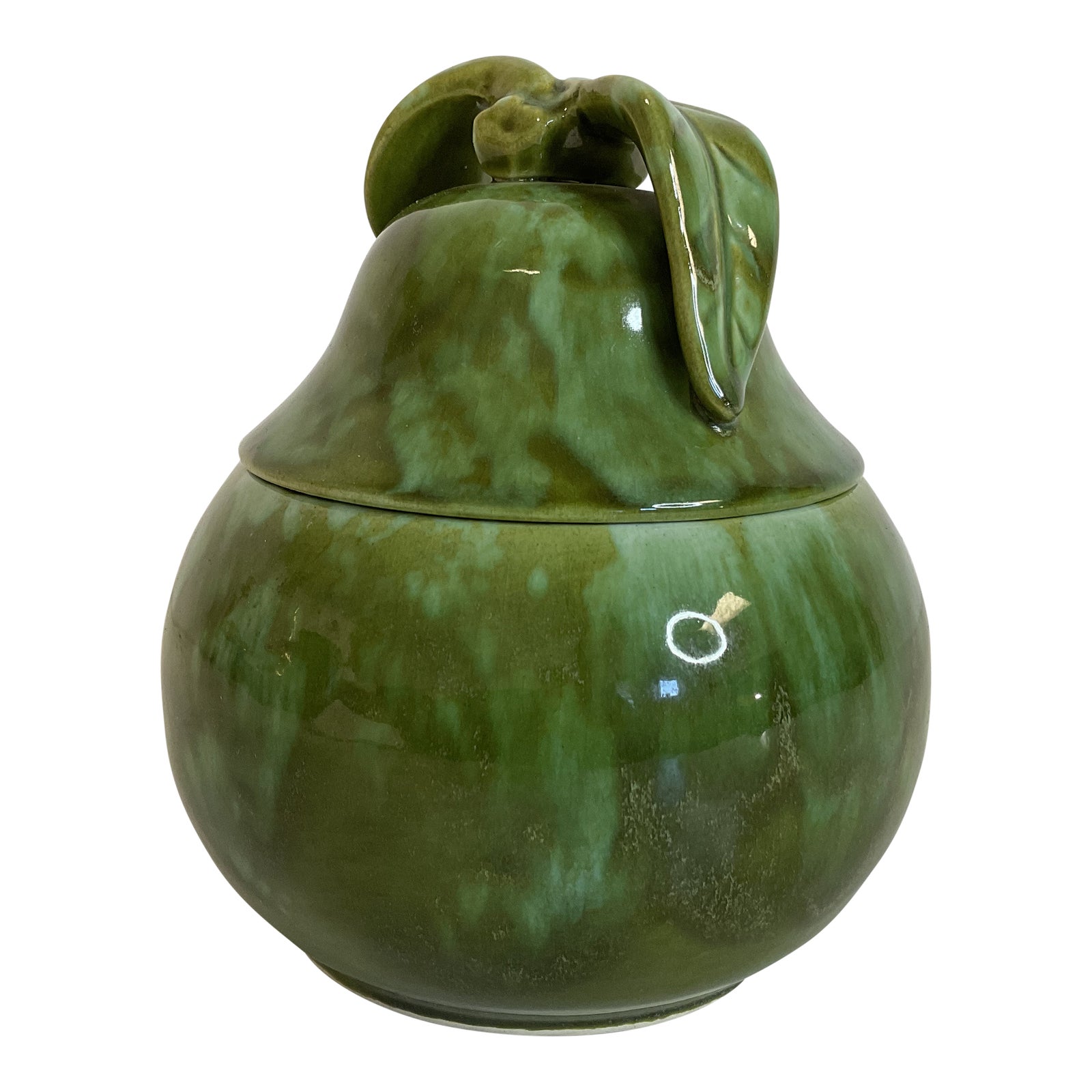 1950s Majolica Style Pear Box by Enchanto Co. | Chairish