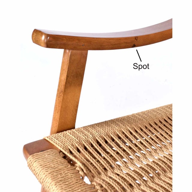 Mid-Century Modern Danish Modern Hans Wegner Style Woven Rope Rocking ...