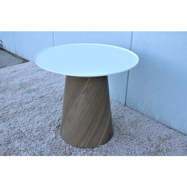 Steelcase Modern Campfire Paper Table with Spinning Table Top | Chairish